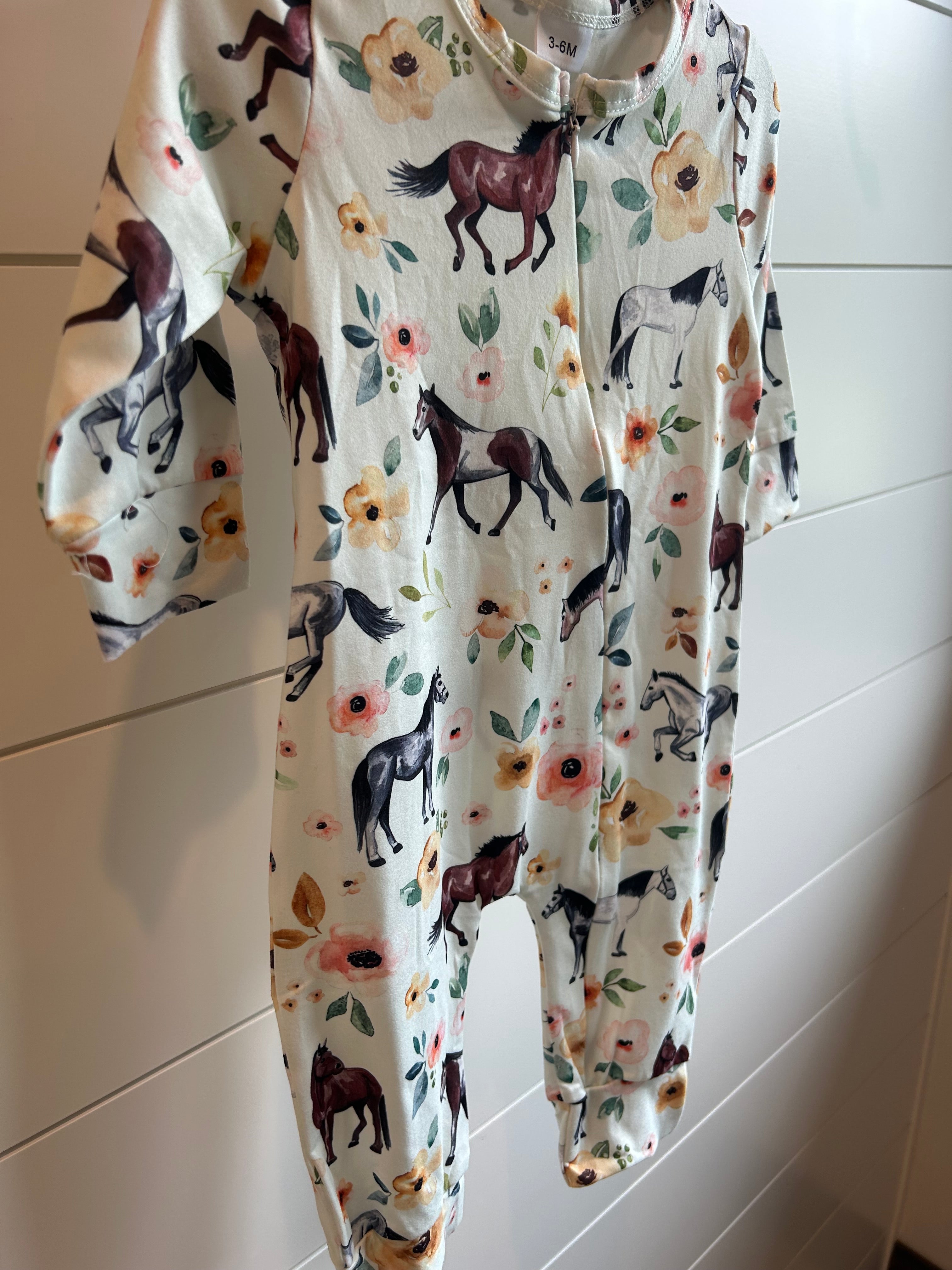 Riding Through The Meadow Bamboo Zip Sleeper – Patched Cow Collective