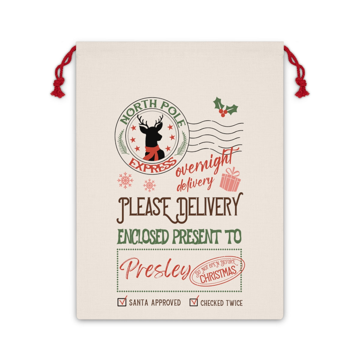 North Pole Express | Santa Sack - Personalized – Patched Cow Collective